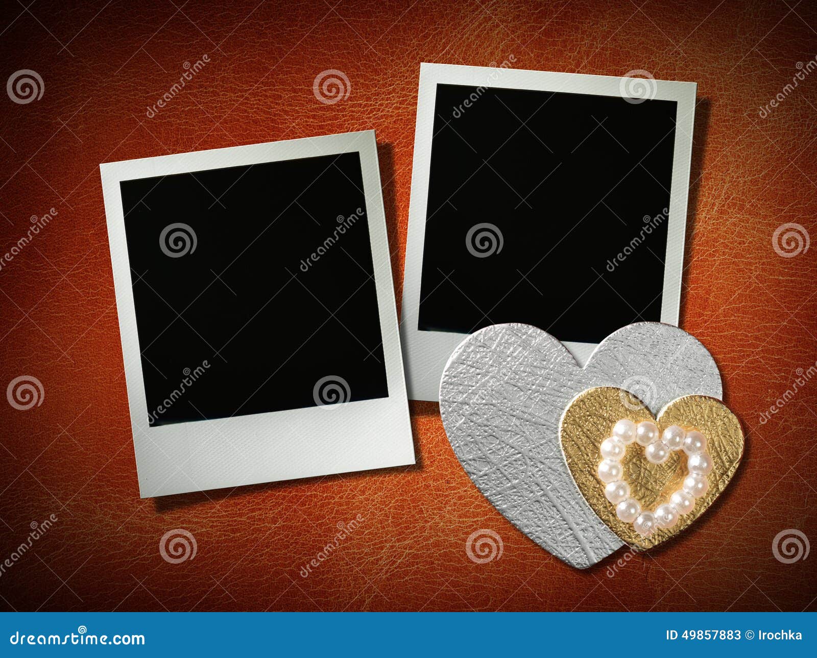 Polaroid style photo frame stock image. Image of leather - 49857883