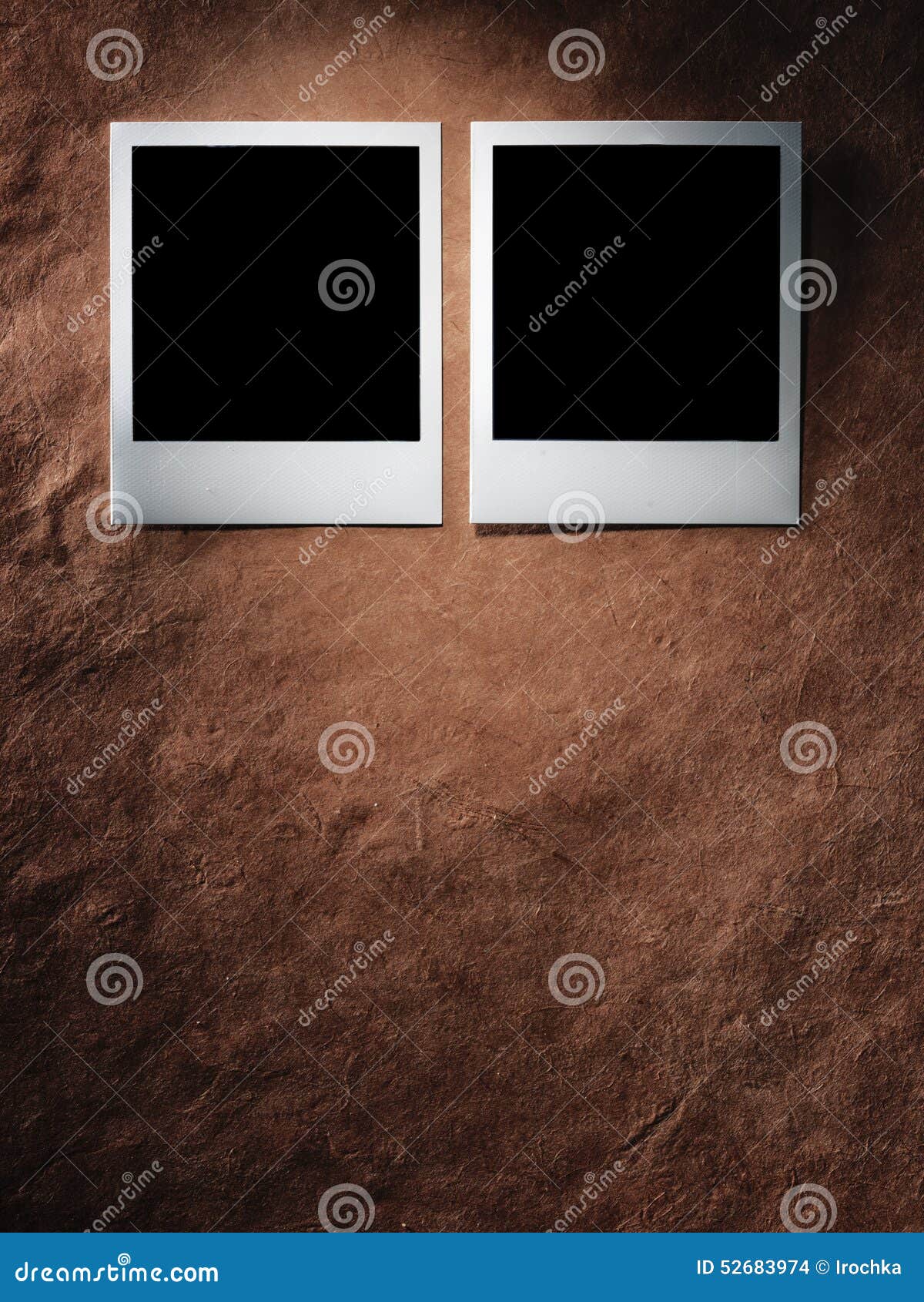 Polaroid Style Photo Frames on Vintage Paper Stock Photo - Image of ...