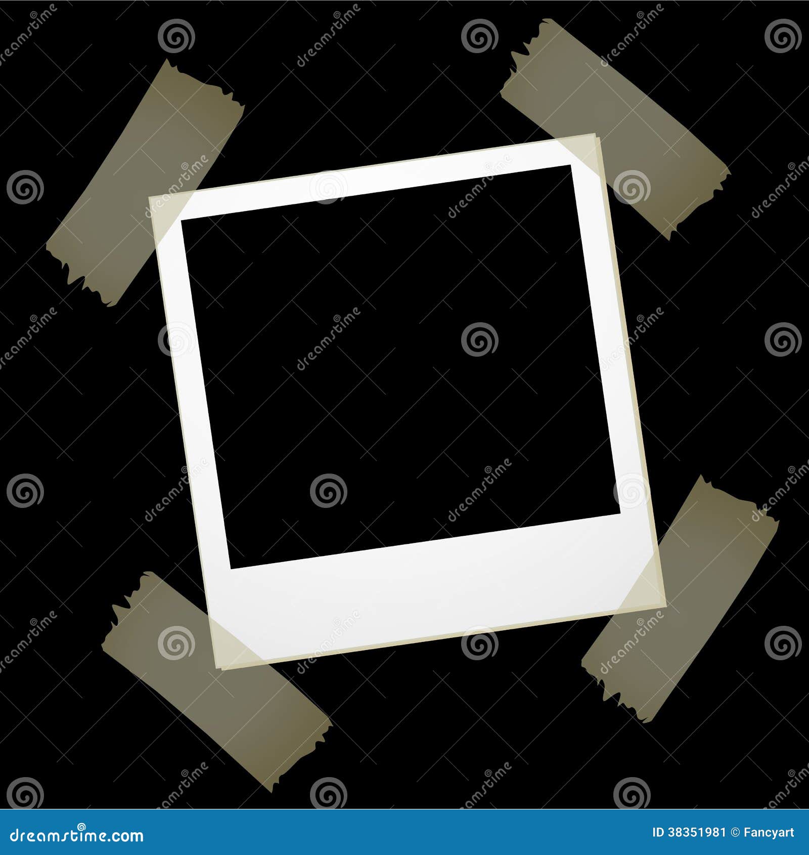 Polaroid taped stock illustration. Illustration of light - 38351981