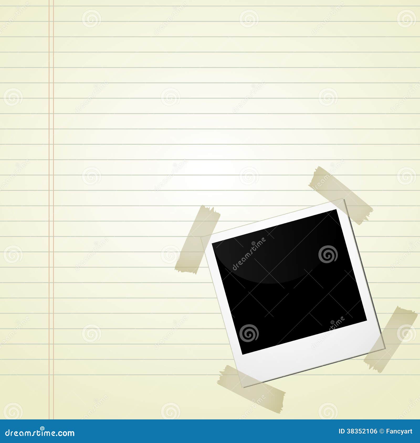 Polaroid taped stock illustration. Illustration of paper - 38352106