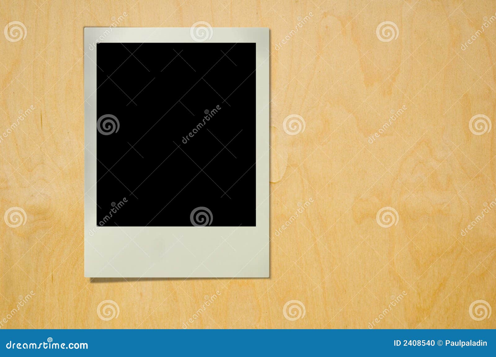 Polaroid on wood texture stock photo. Image of timber - 2408540