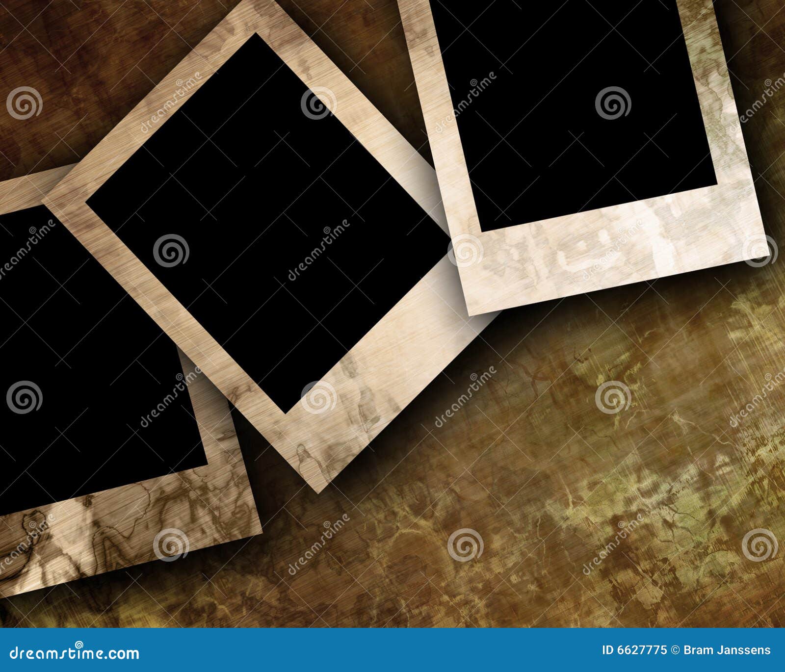 Polaroids on Old Background Stock Illustration - Illustration of film ...