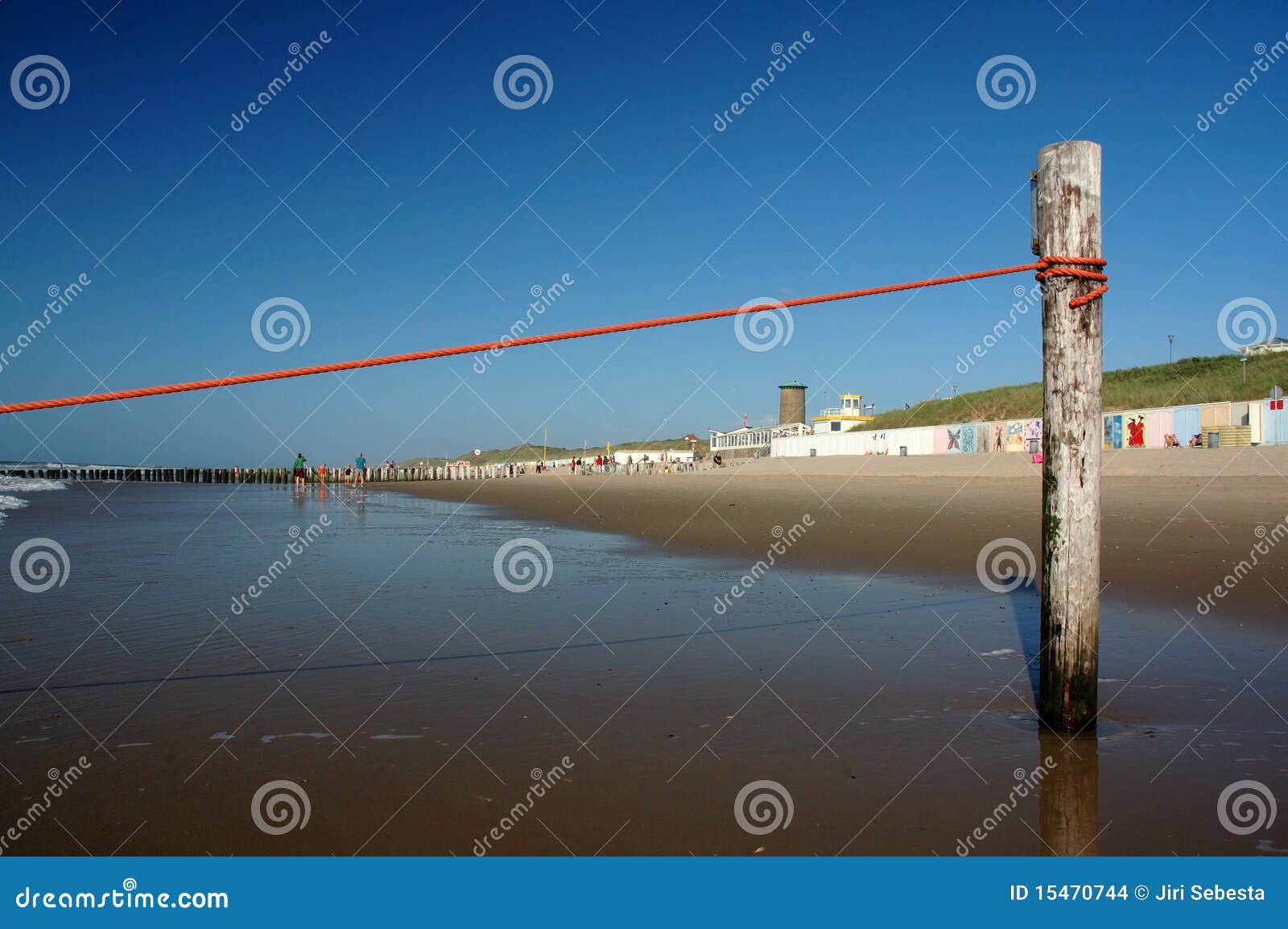 Pole on the beach stock photo. Image of blue, sunlight - 15470744