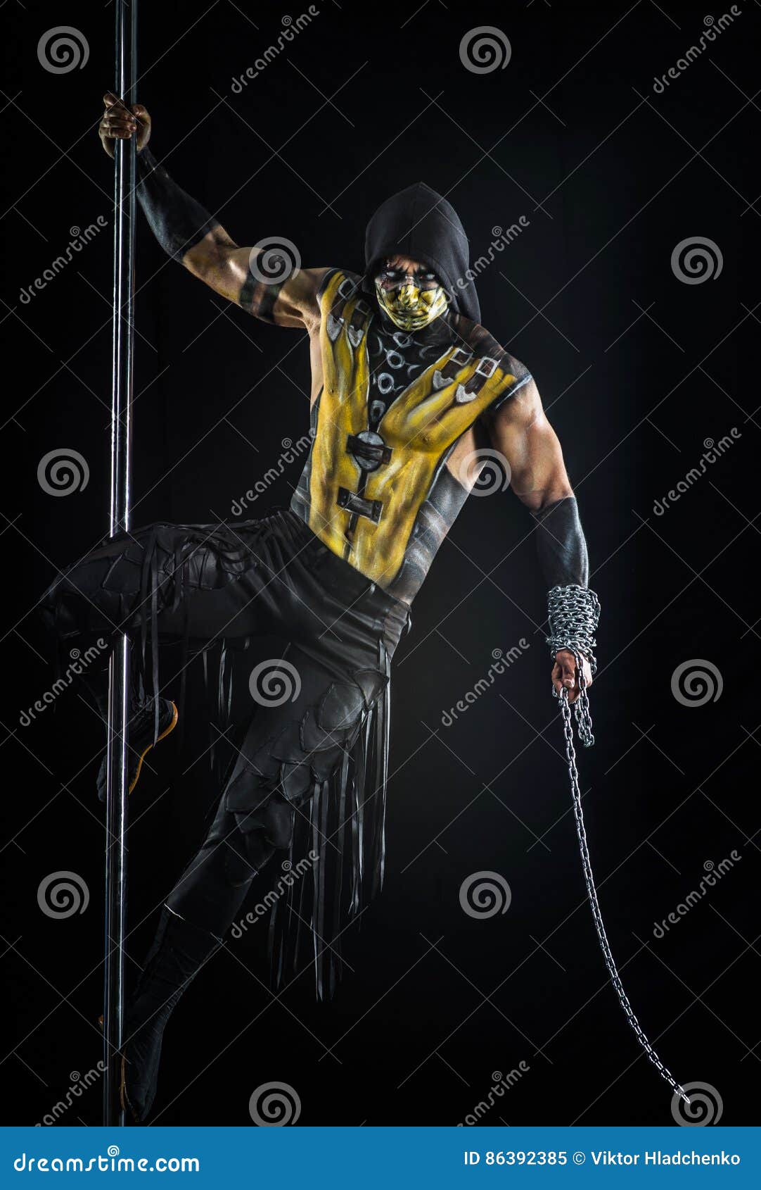 On the Pole Bodyart Scorpion Stock Image - Image of model, kombat: 86392385