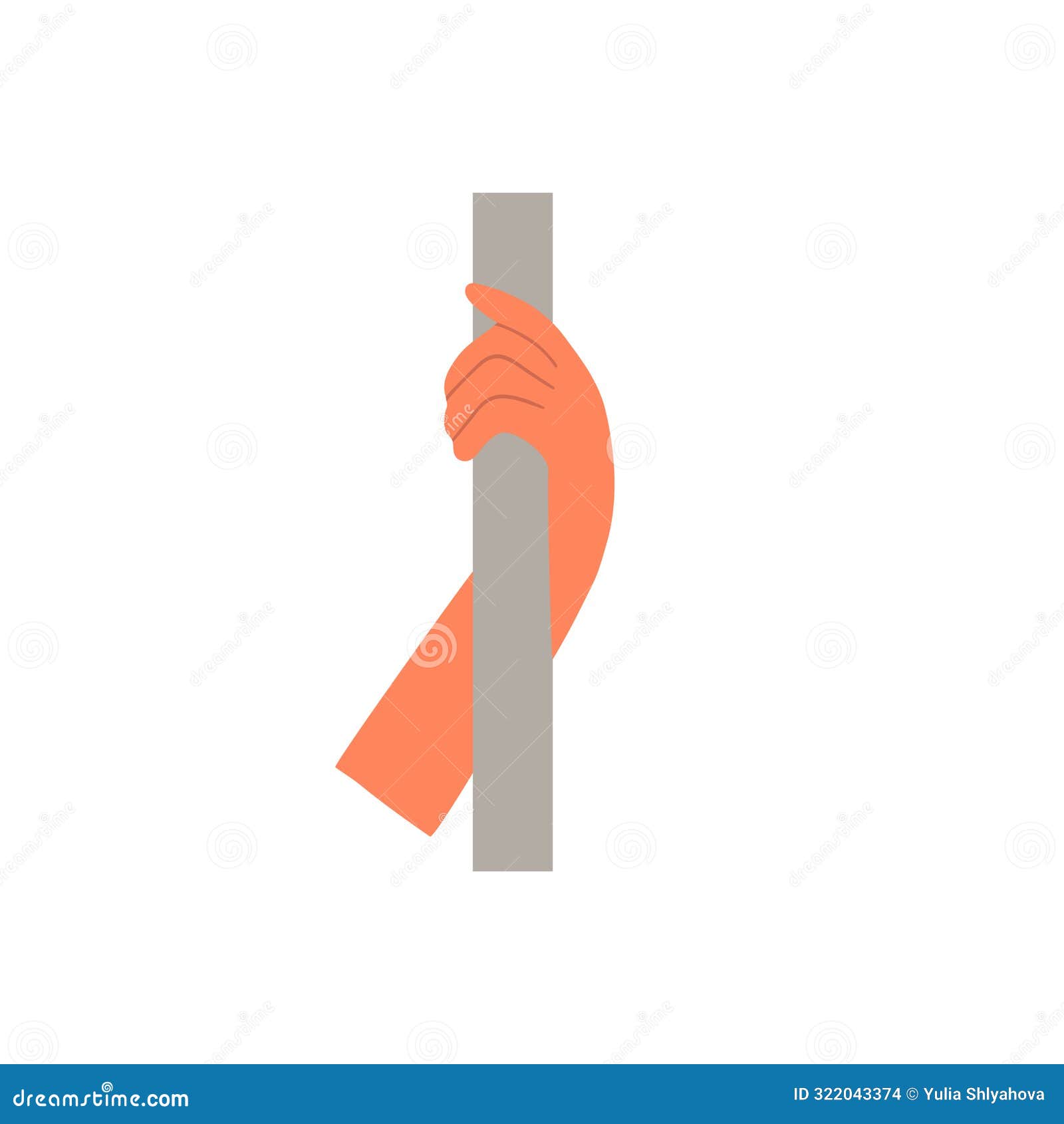 Pole Dance Concept. Basic One-handed Twisted Grip Stock Vector ...