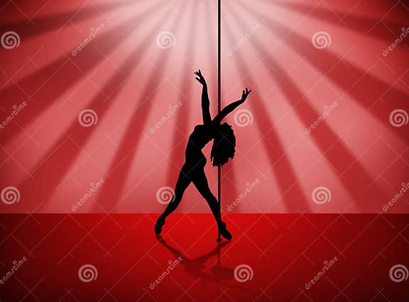 Pole Dance Sport Girl Stock Illustration Illustration Of Blue 197698030