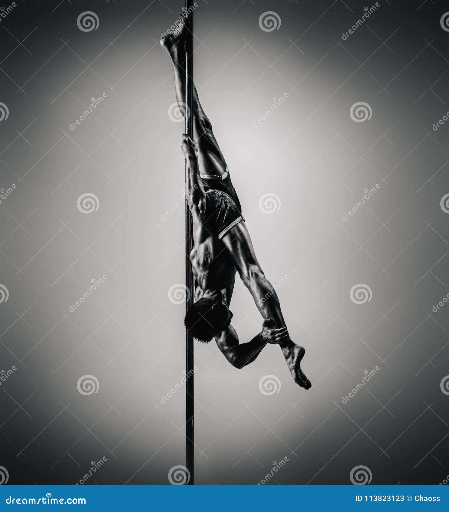 Pole dancing man stock image. Image of side, male, power - 113823123