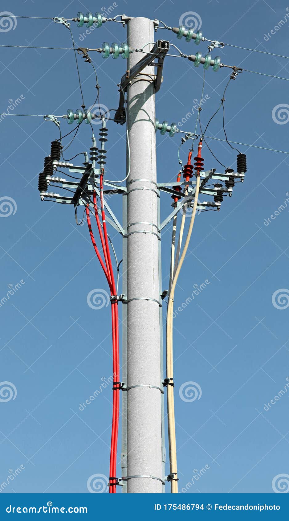 Pole with Electrical Disconnector for Work on Electrical Cables Stock ...