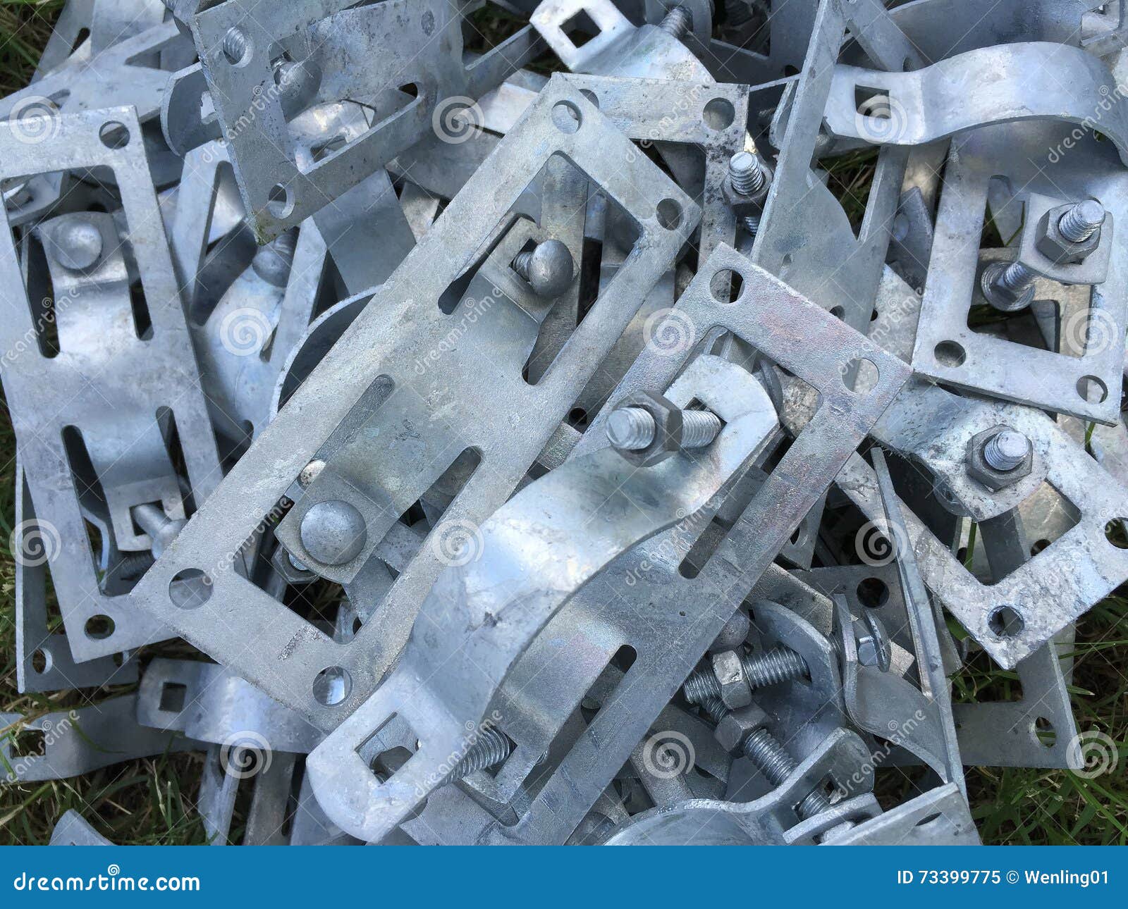 Pole fasteners stock image. Image of pole, fence, equipment - 73399775