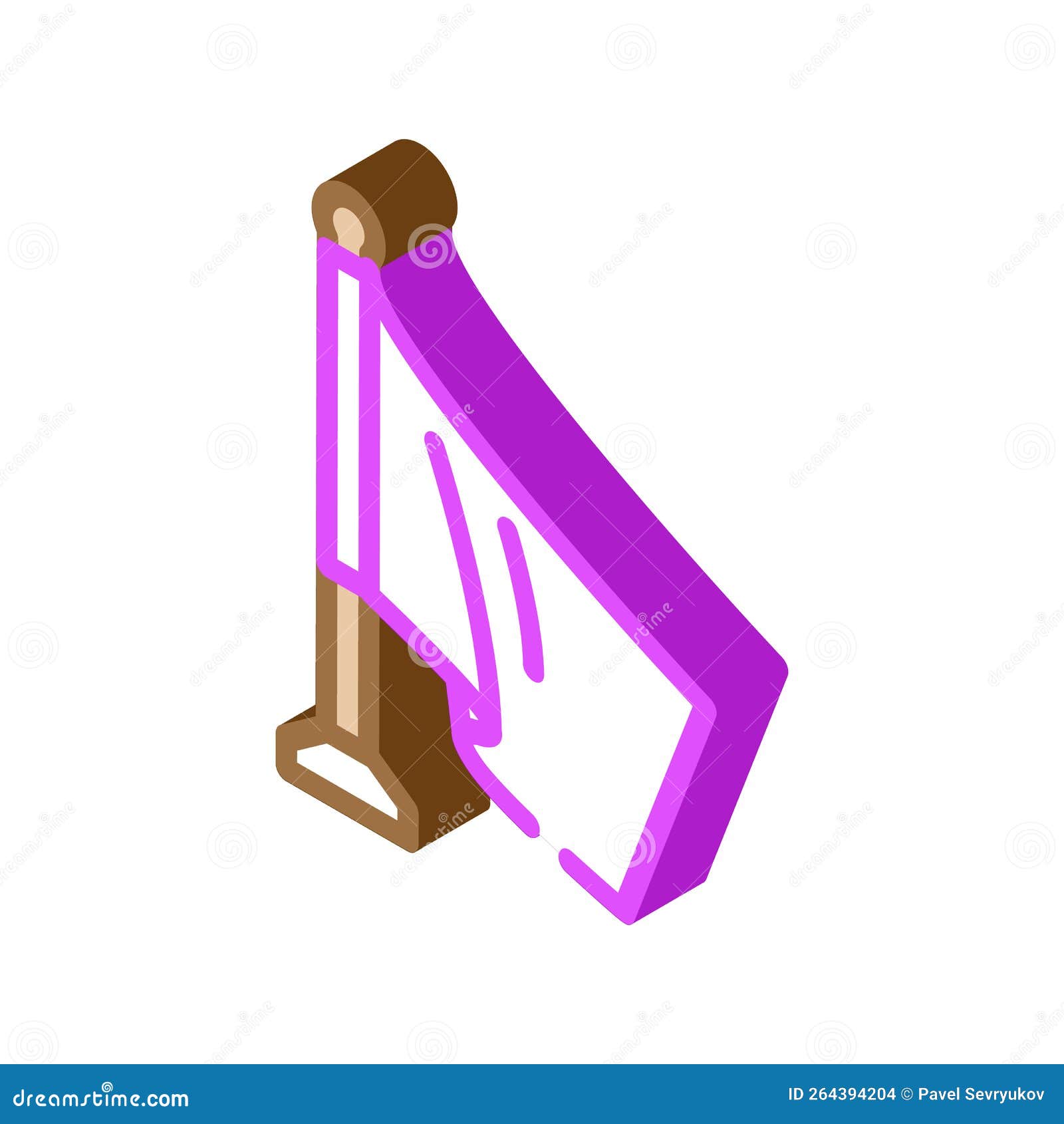 Pole Flag Map Isometric Icon Vector Illustration Stock Vector ...