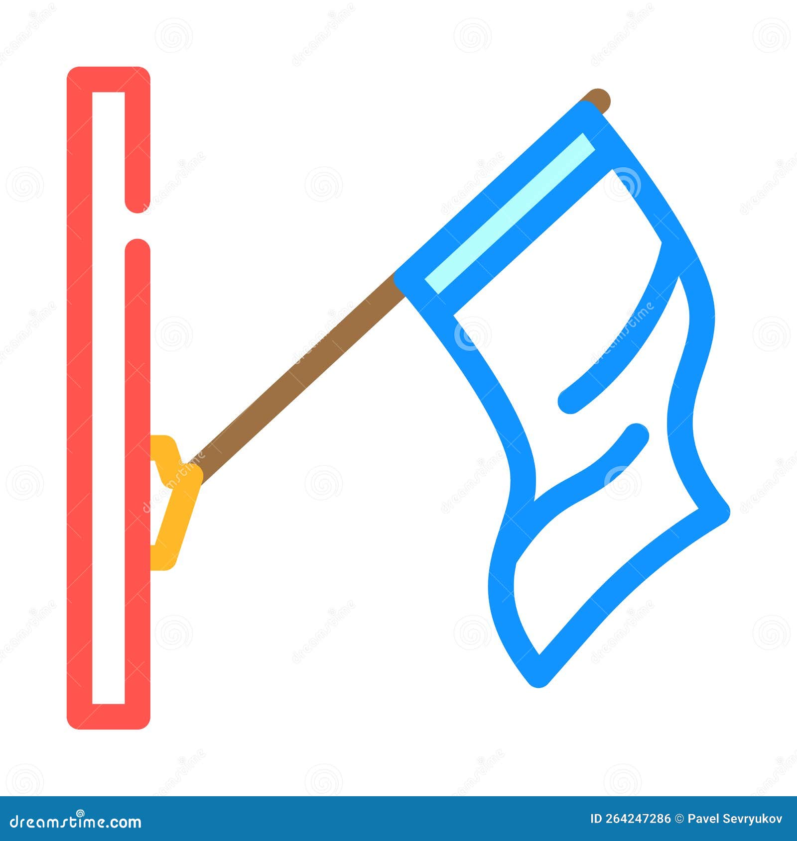 Pole Flag Start Color Icon Vector Illustration Stock Illustration ...