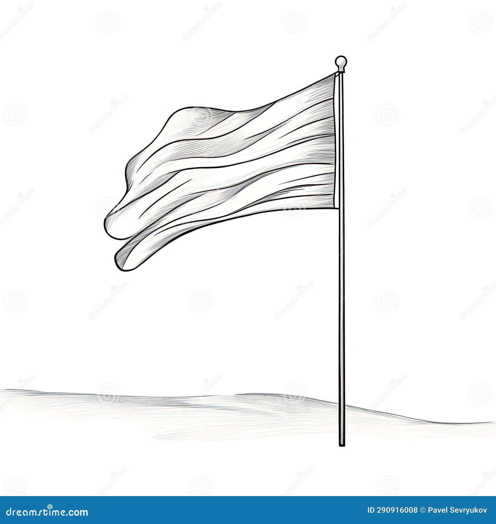 Pole Golf Flag Ai Generated Stock Illustration - Illustration of ...