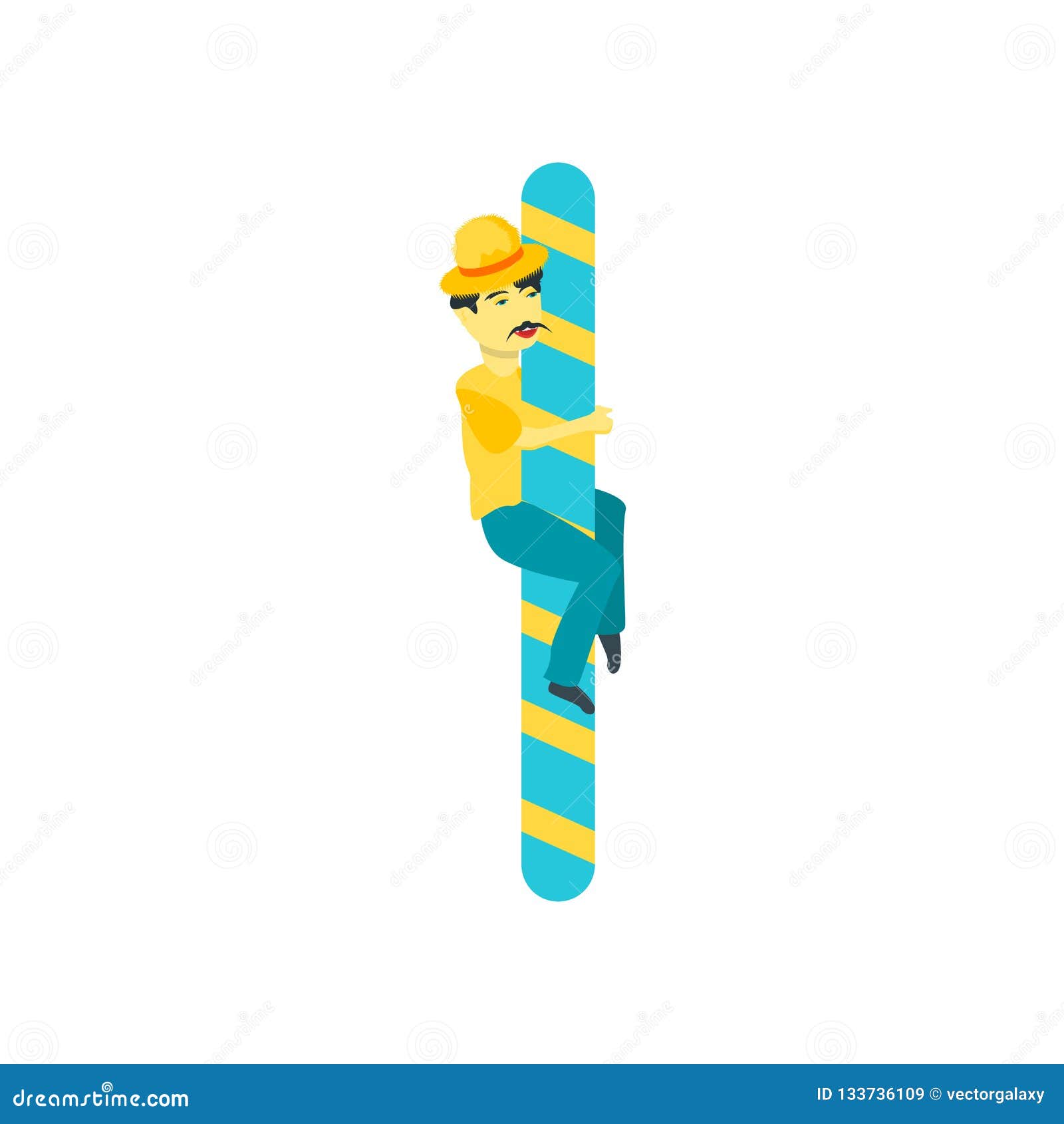 Pole Icon Vector Sign and Symbol Isolated on White Background, Pole ...