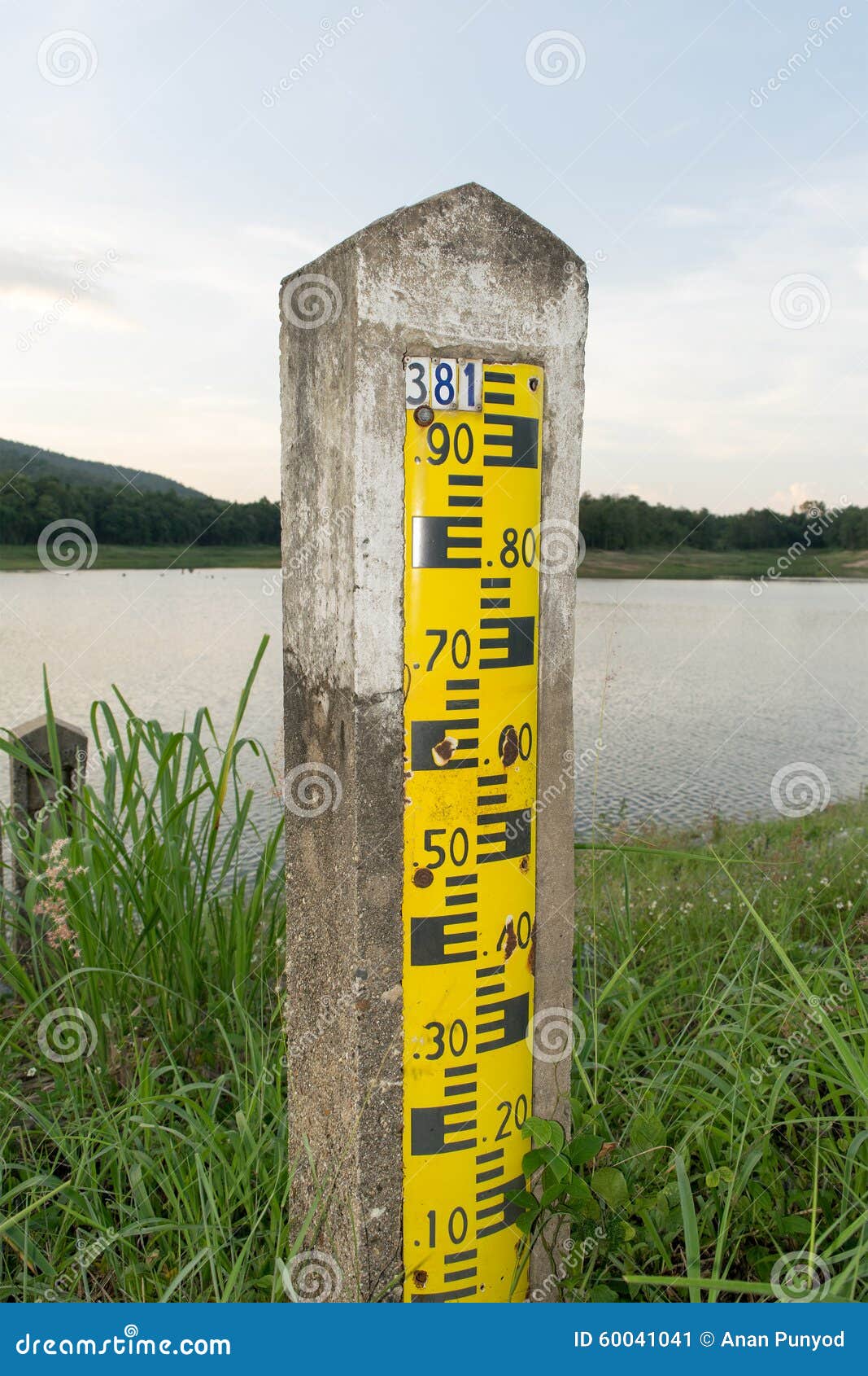 Pole Measuring Water Levels In Storage Dam Stock Image | CartoonDealer ...