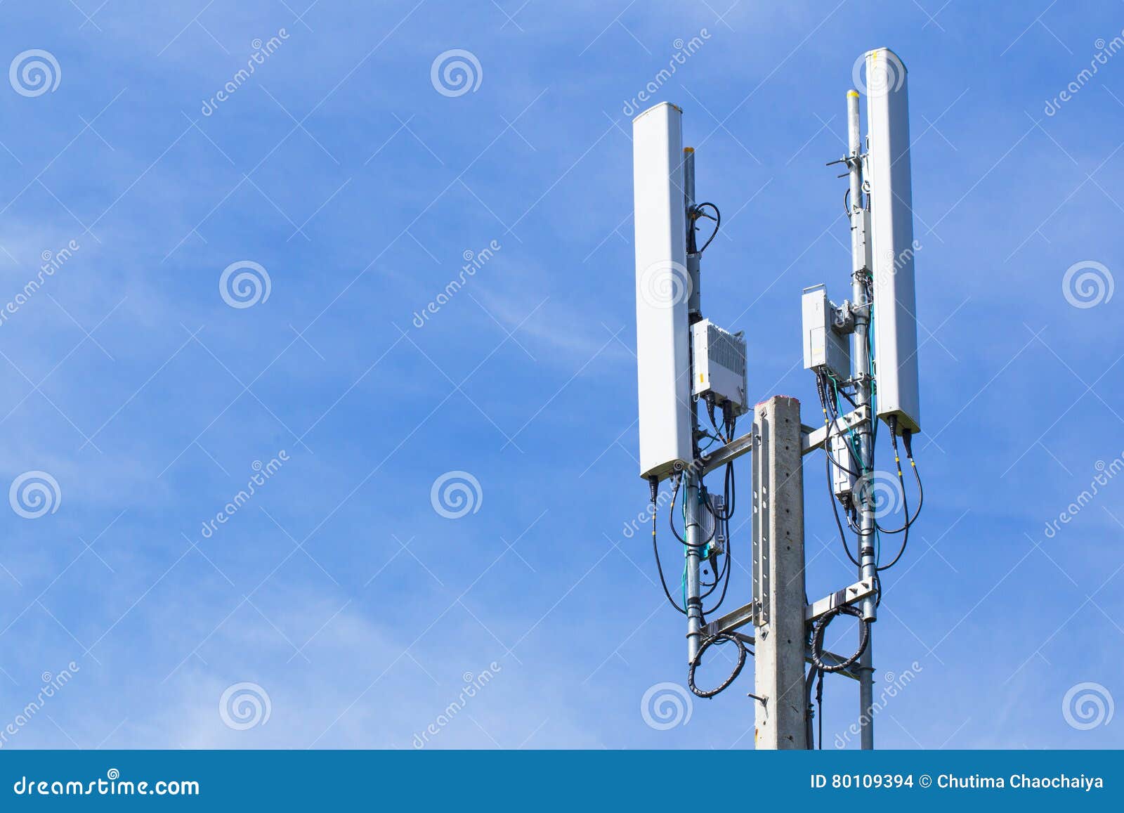 Pole Mobile Internet Wifi with Blue Sky Stock Photo - Image of data ...