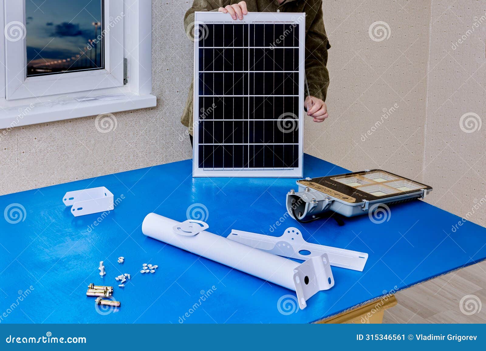 Pole Mount Mounting Bracket Prepared for Fixation Solar Panel and Led ...