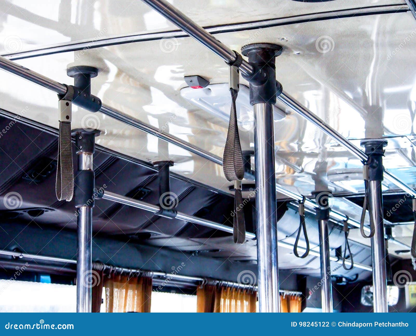 The Pole and Rail with Handles Stock Photo - Image of safe, autobus ...