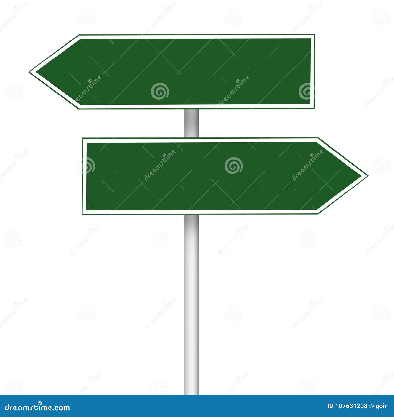 Pole road sign stock illustration. Illustration of decisions - 107631208