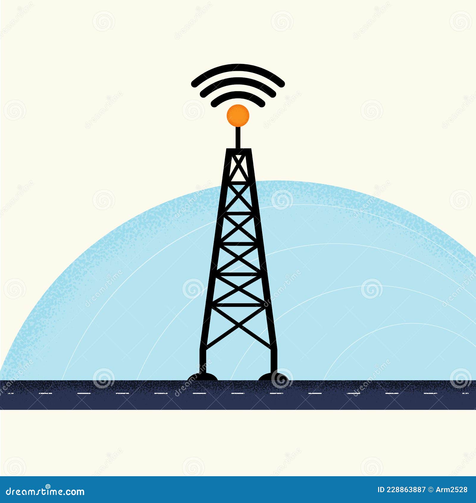 Pole Signal Network Communication Stock Vector - Illustration of ...