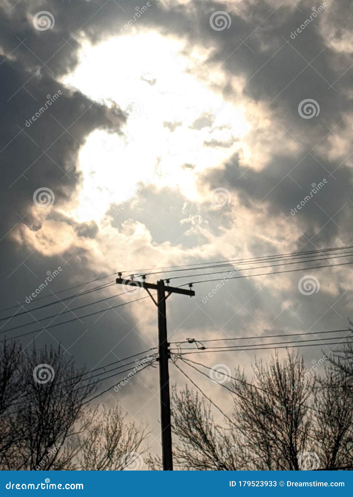 Pole in a Sky stock image. Image of light, cumulus, morning - 179523933