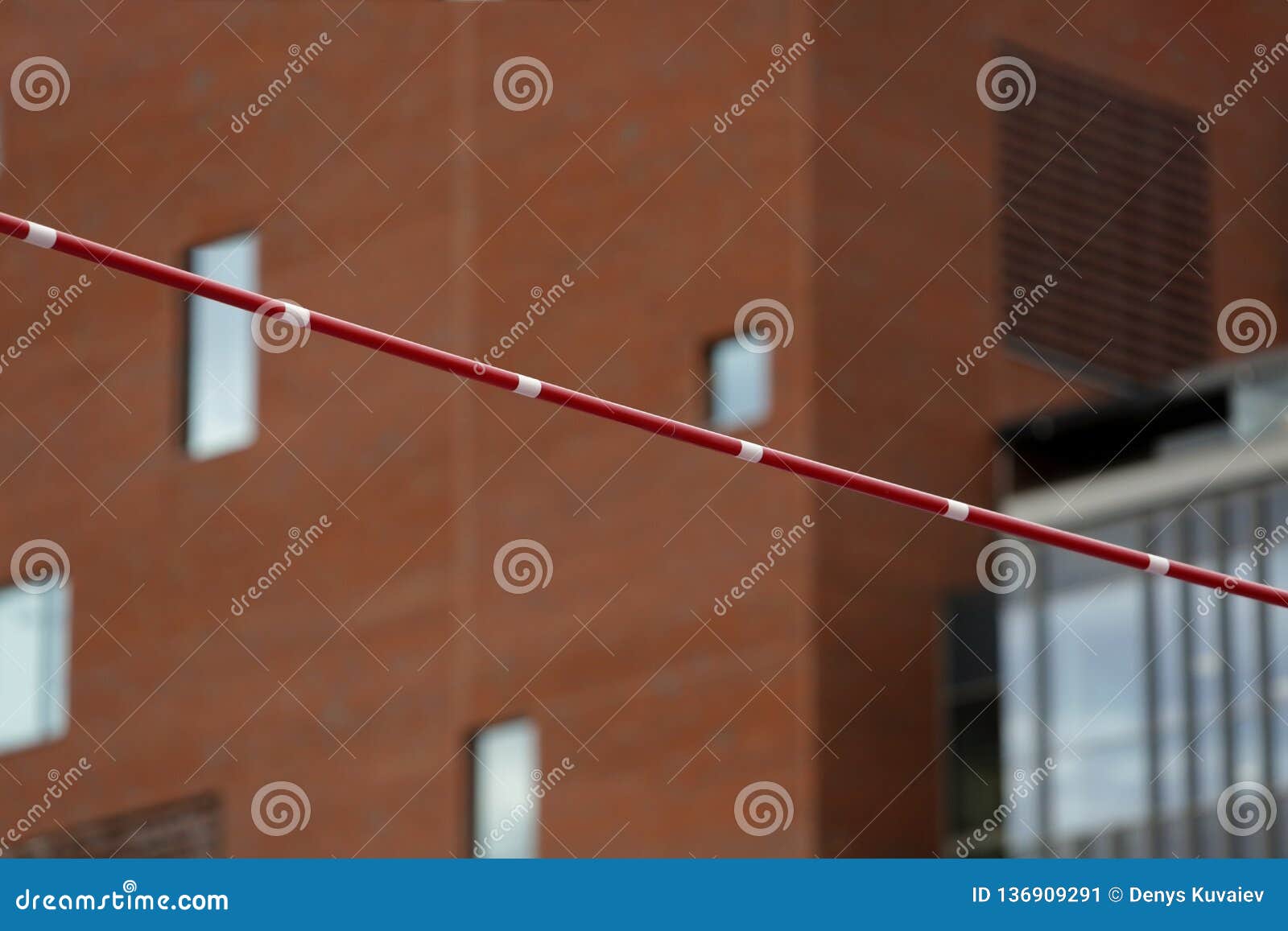 Pole Vault Crossbar on Background of the Building Stock Image - Image ...
