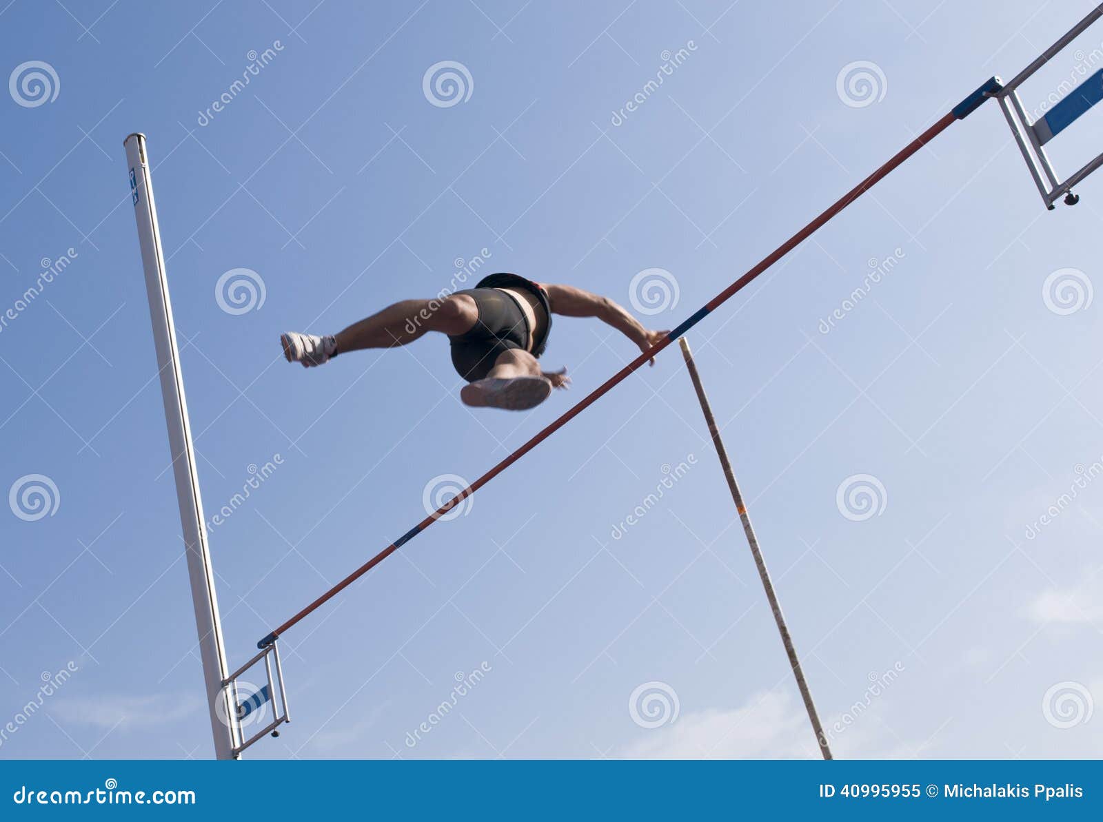 Male Pole Vaulter Clearing Bar Royalty-Free Stock Image | CartoonDealer ...