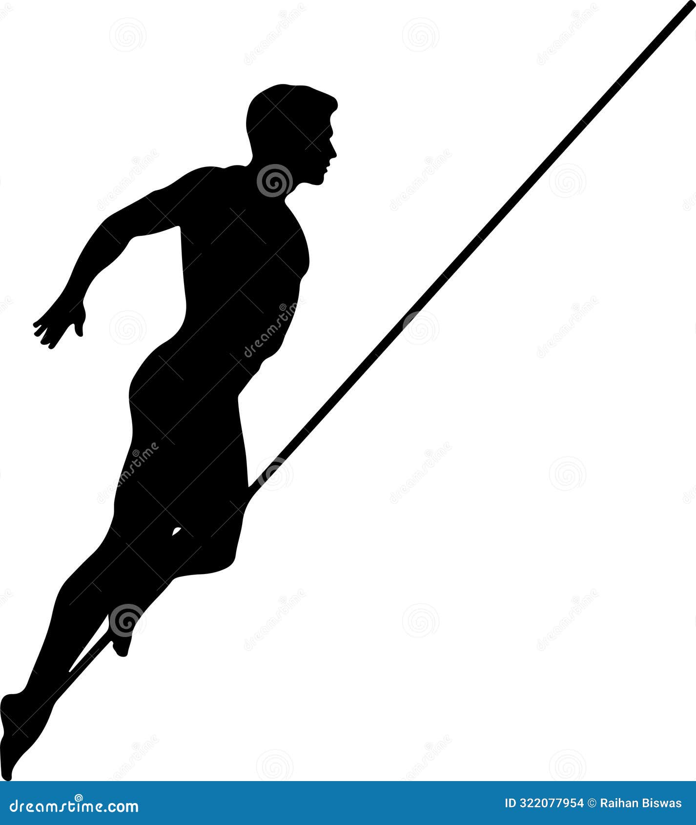 Pole Vault Silhouette Vector Illustration Stock Vector - Illustration ...