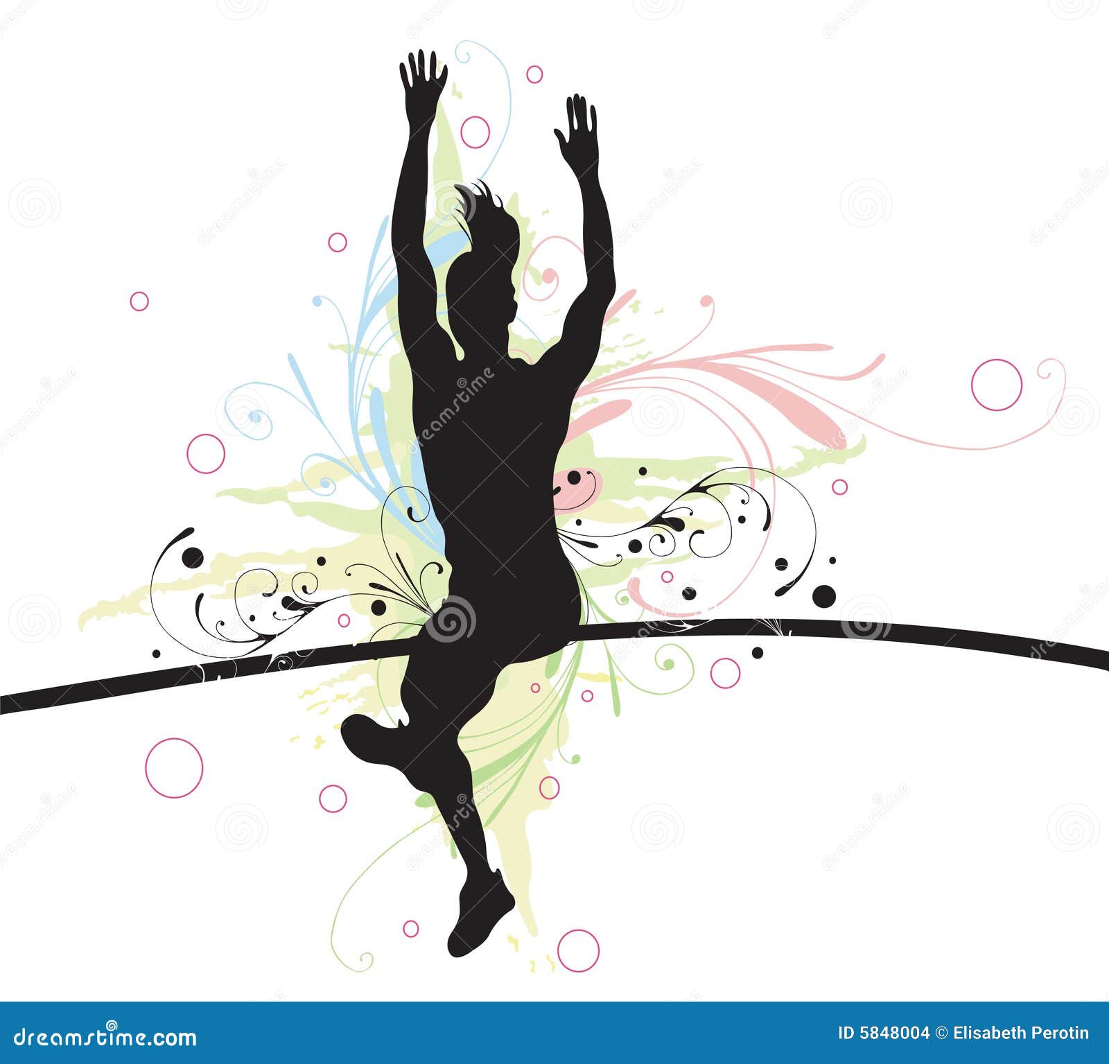 Pole Vaulter With Flexible Pole Vector Illustration | CartoonDealer.com ...
