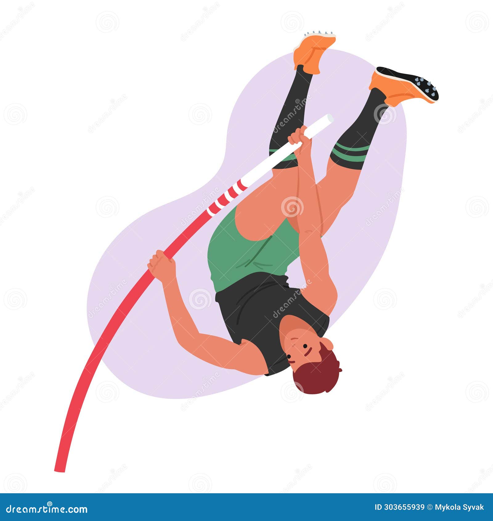 Pole Vaulter Soars Over Height, Combines Speed, Strength, and Precision ...