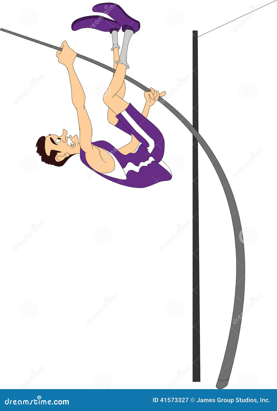 Pole Vaulter stock vector. Illustration of athletics - 41573327
