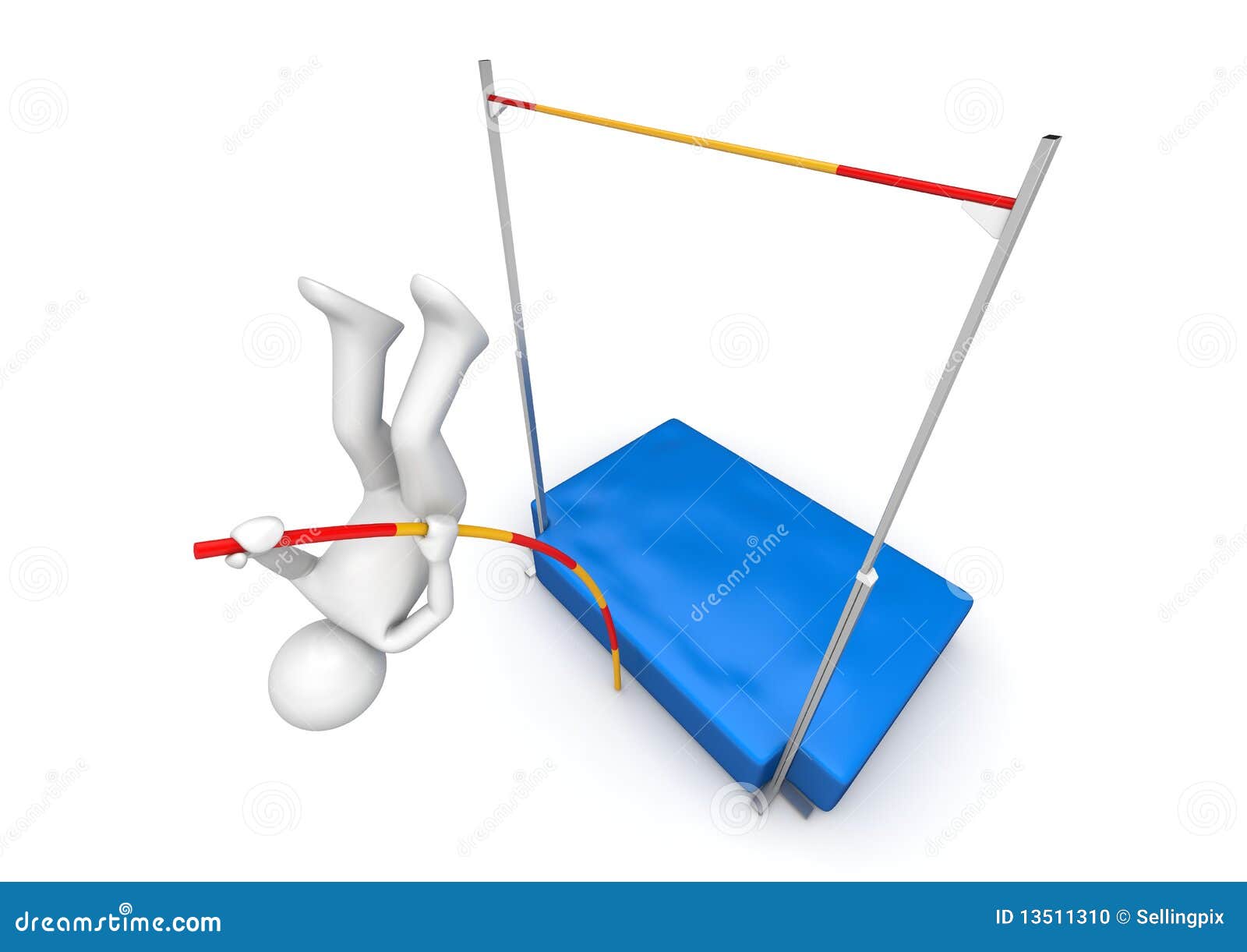 Pole-vaulting stock illustration. Illustration of human - 13511310