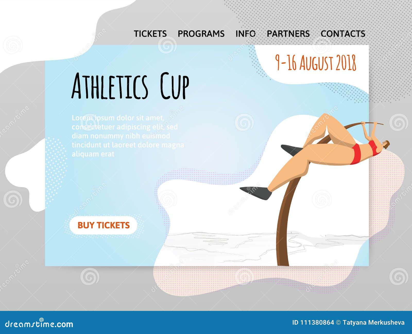 Pole Vaulting, Athletics Competitions. Vector Illutration in Abstract ...