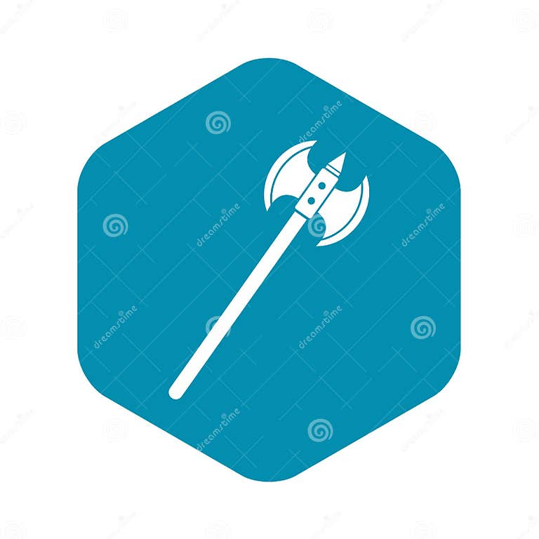Poleaxe icon, simple style stock vector. Illustration of iron - 145948391