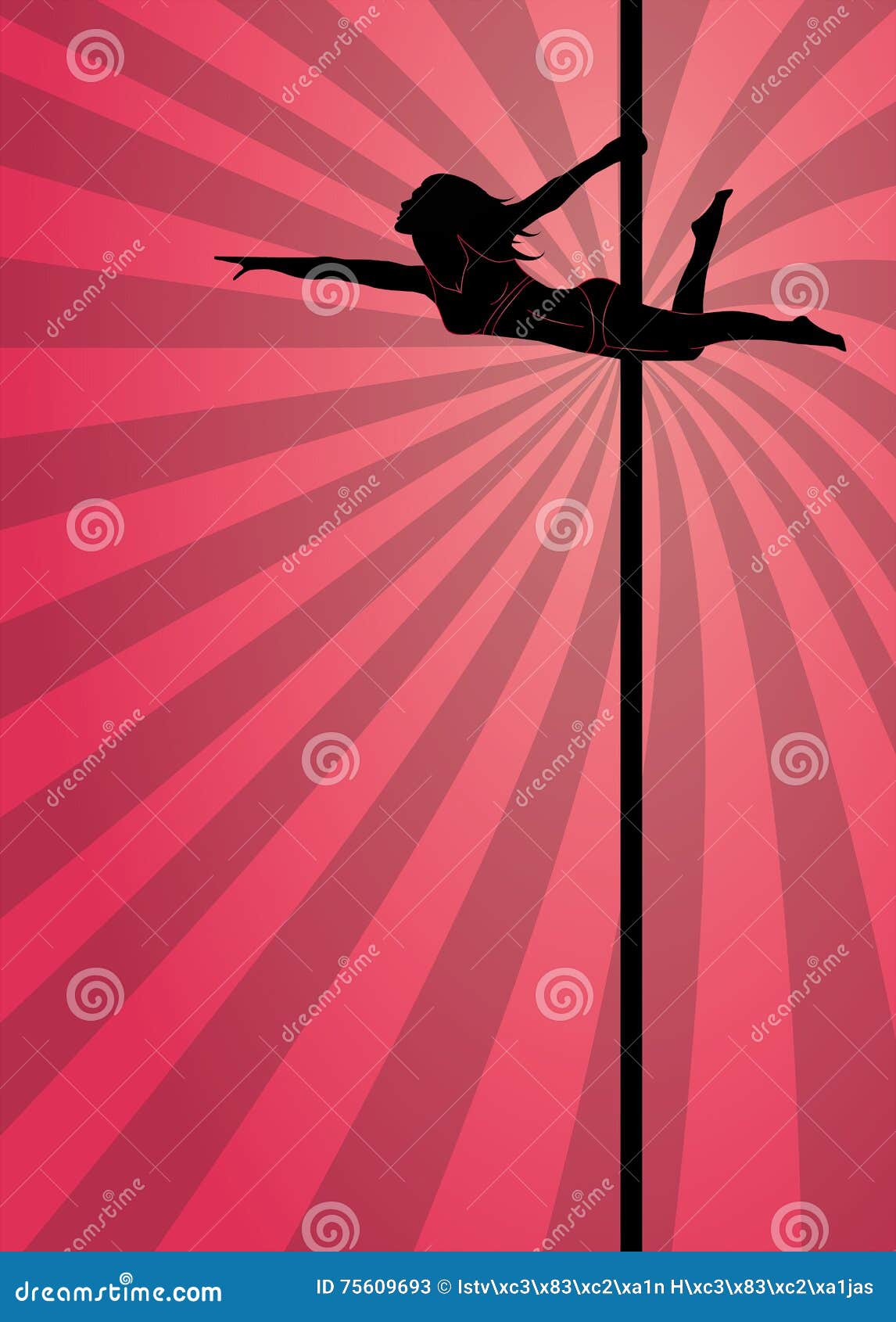 Poledance background stock illustration. Illustration of dance - 75609693