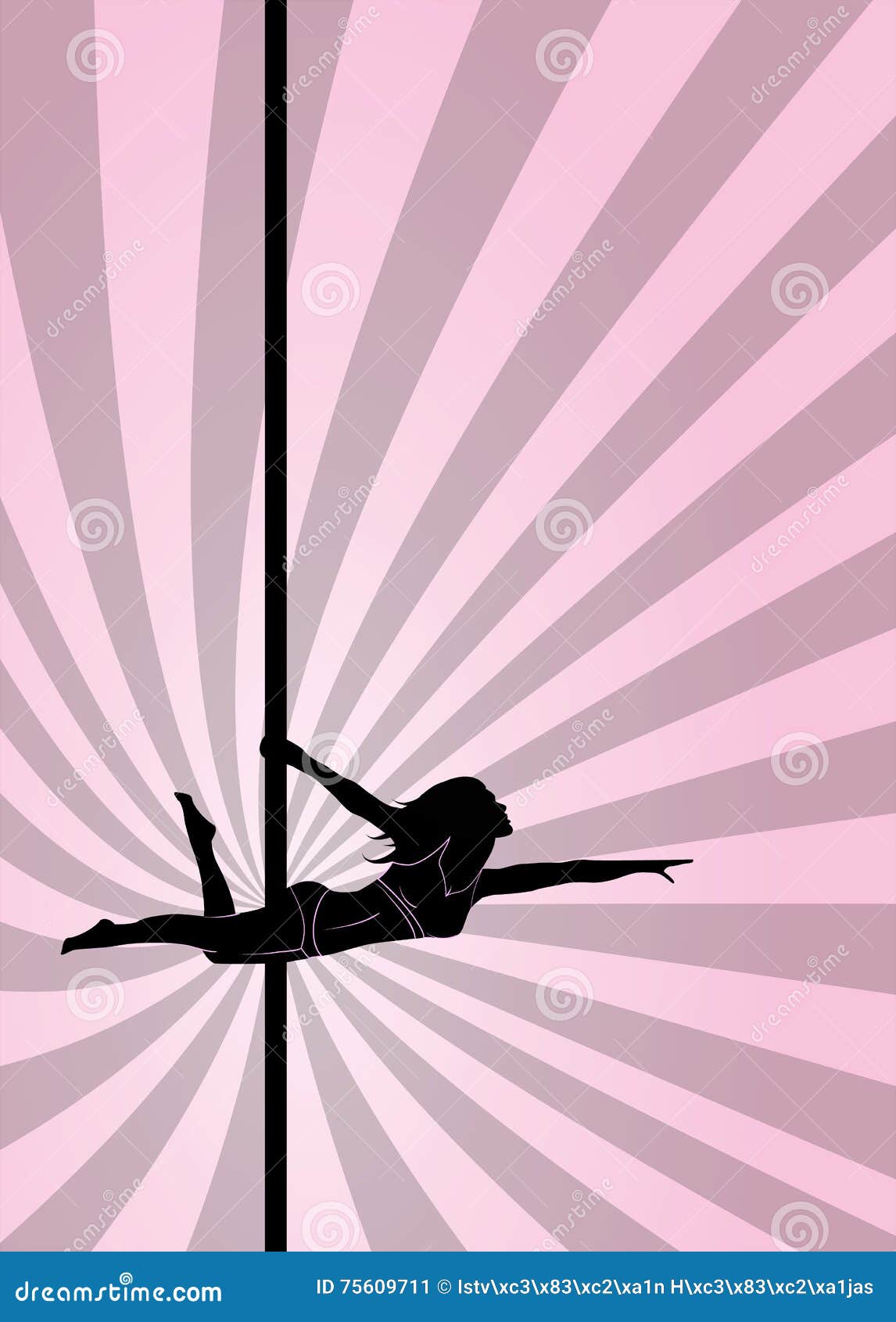 Poledance background stock illustration. Illustration of beautiful ...