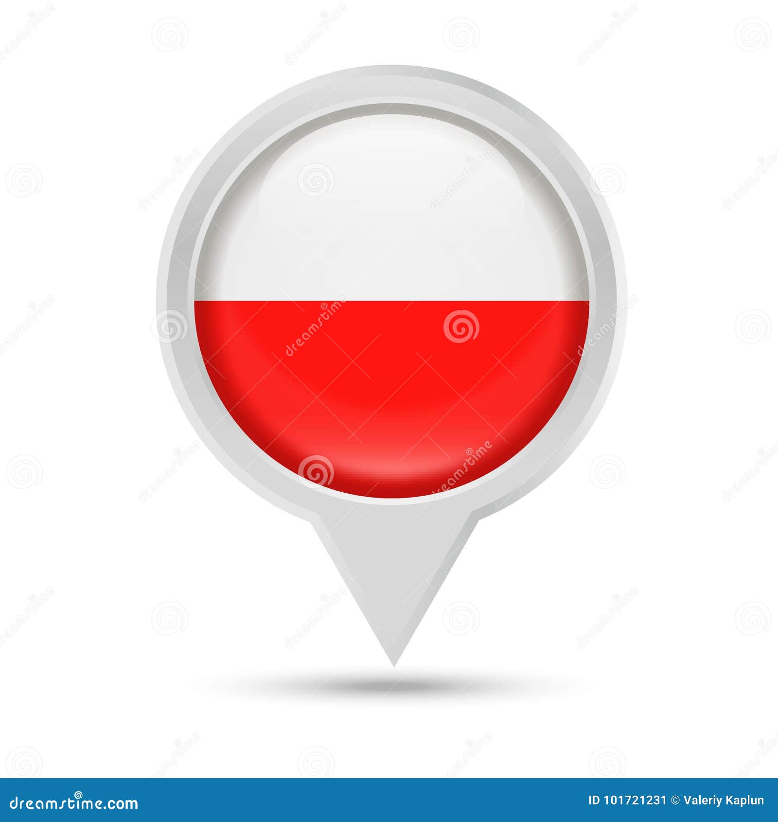 Polen-Flagge Rundes Pin Vector Icon Stock Abbildung - Illustration von ...