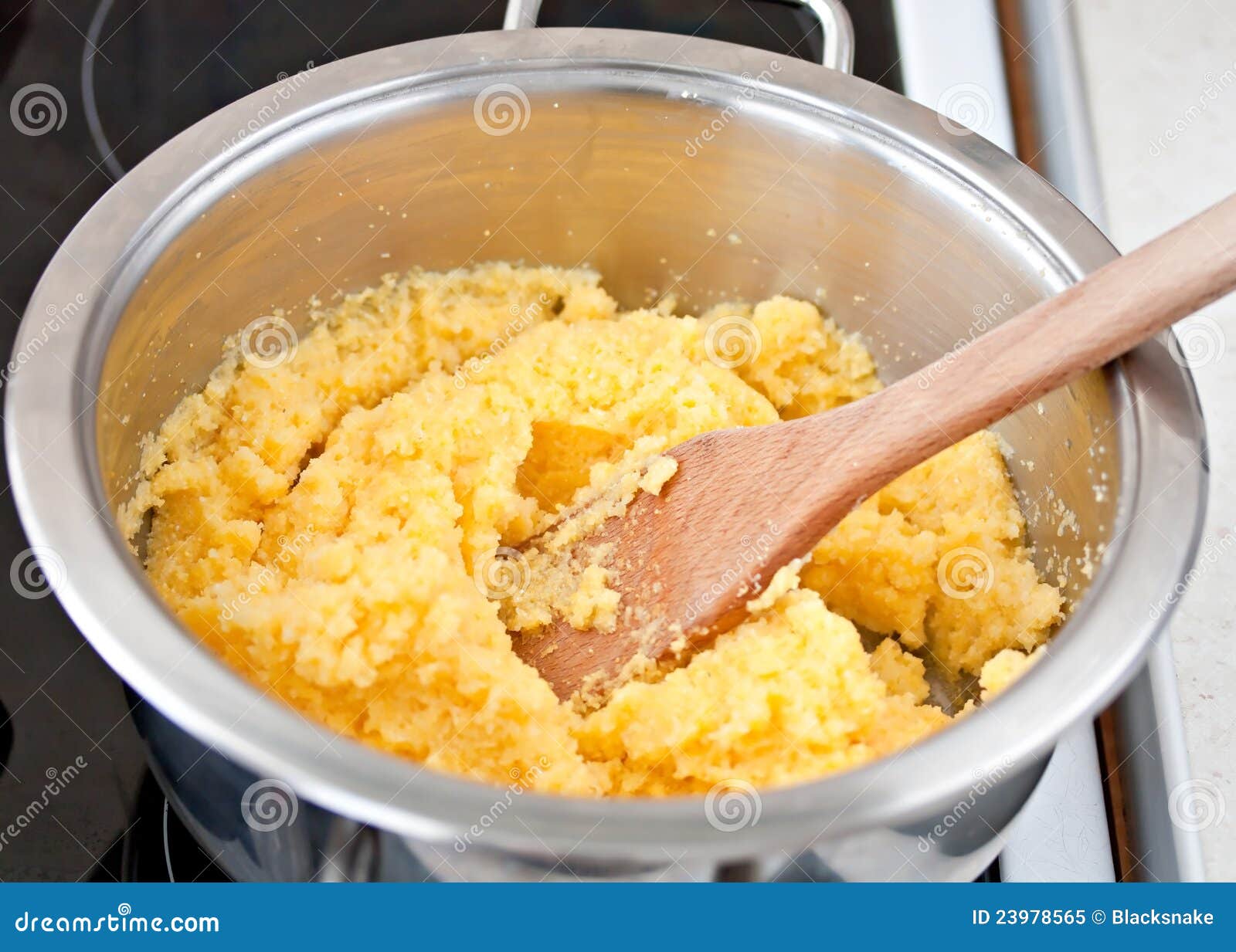 Polenta Corn Traditional Food Stock Image - Image of traditional, wood ...
