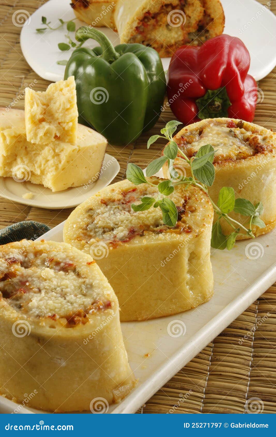 Polenta rolls stock image. Image of delicatessen, dining - 25271797