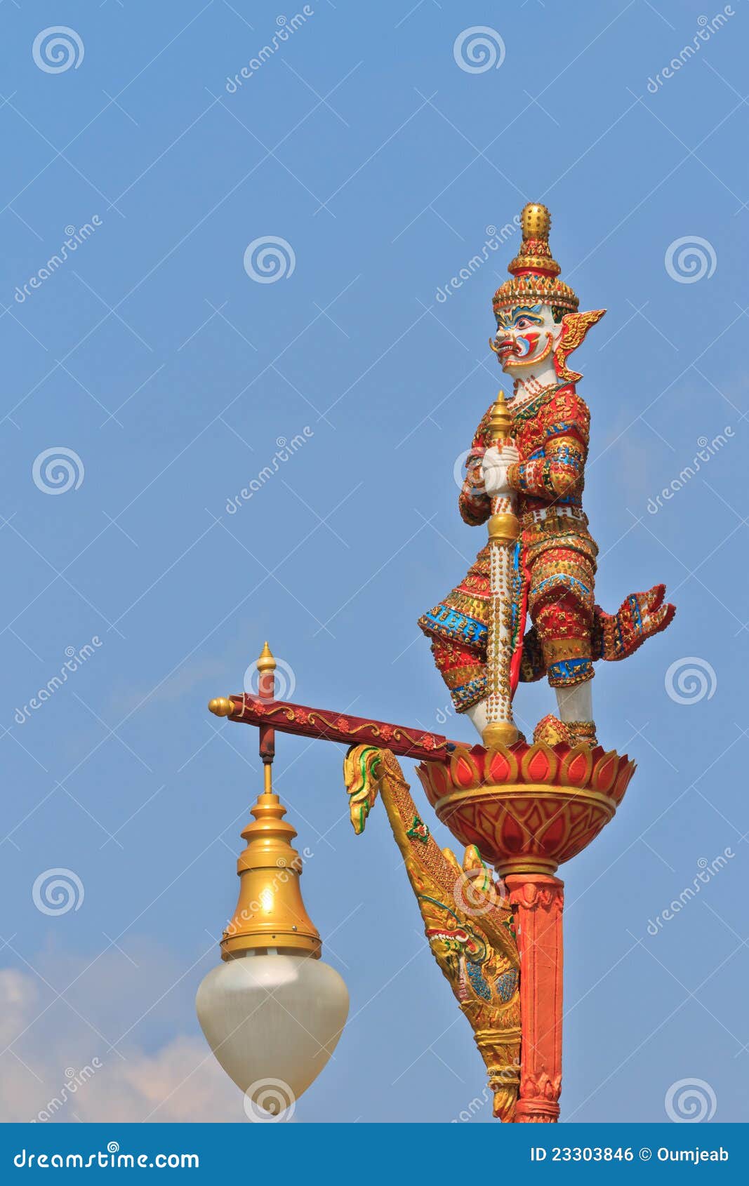 Poles with a Giant Statue of a Baton on the Stand Stock Photo - Image ...