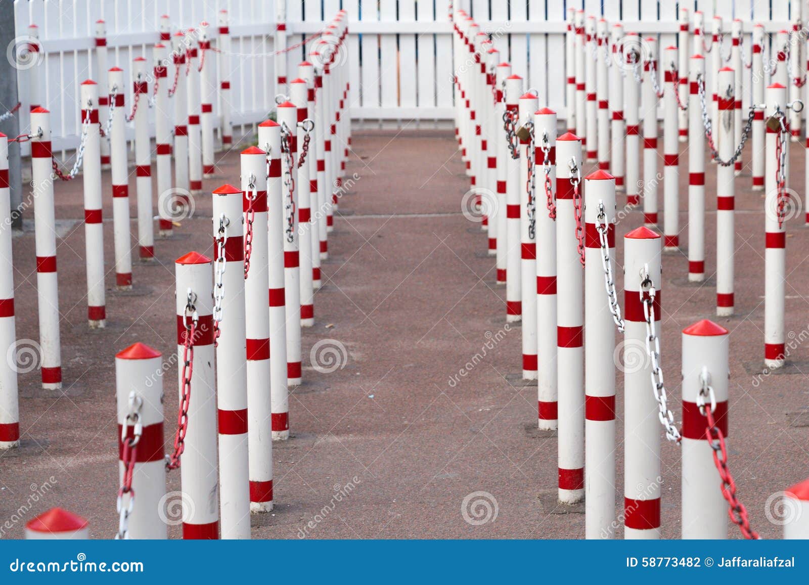 Poles Illustrating Waiting Line Stock Photo - Image of queue, waiting ...
