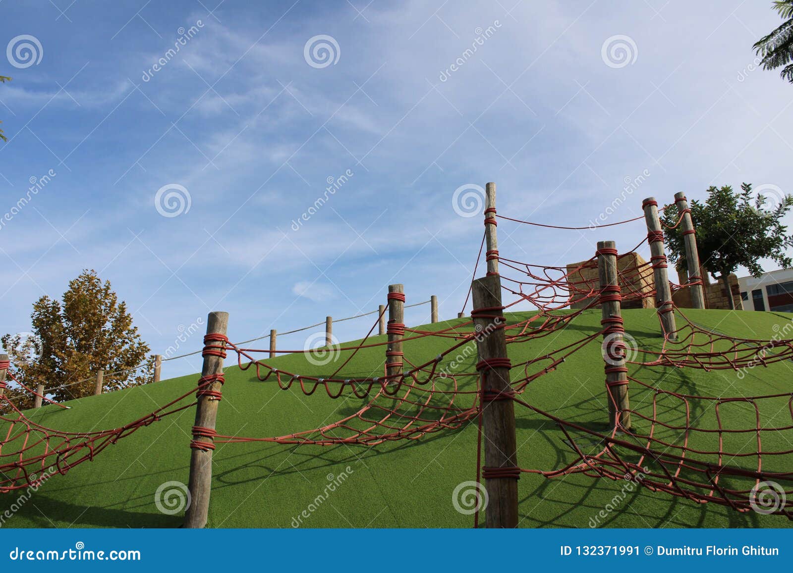 Poles with Intertwined Ropes Stock Image - Image of post, equipment ...