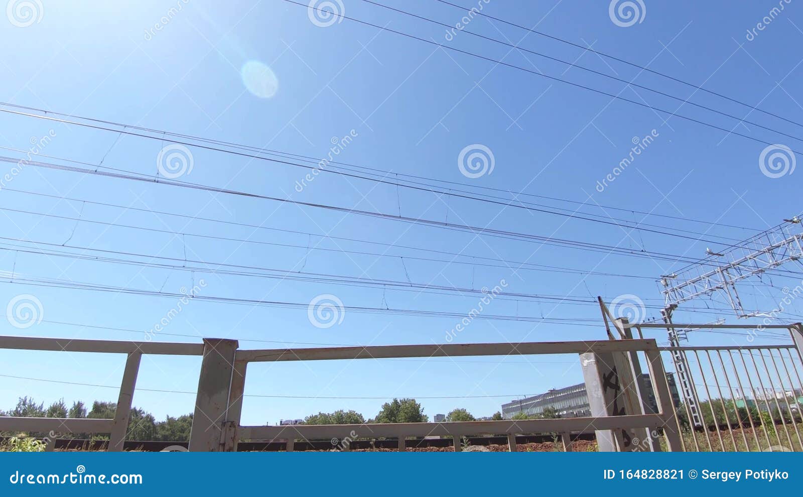 Electrical Wire on the Railway Stock Video - Video of high, industry ...