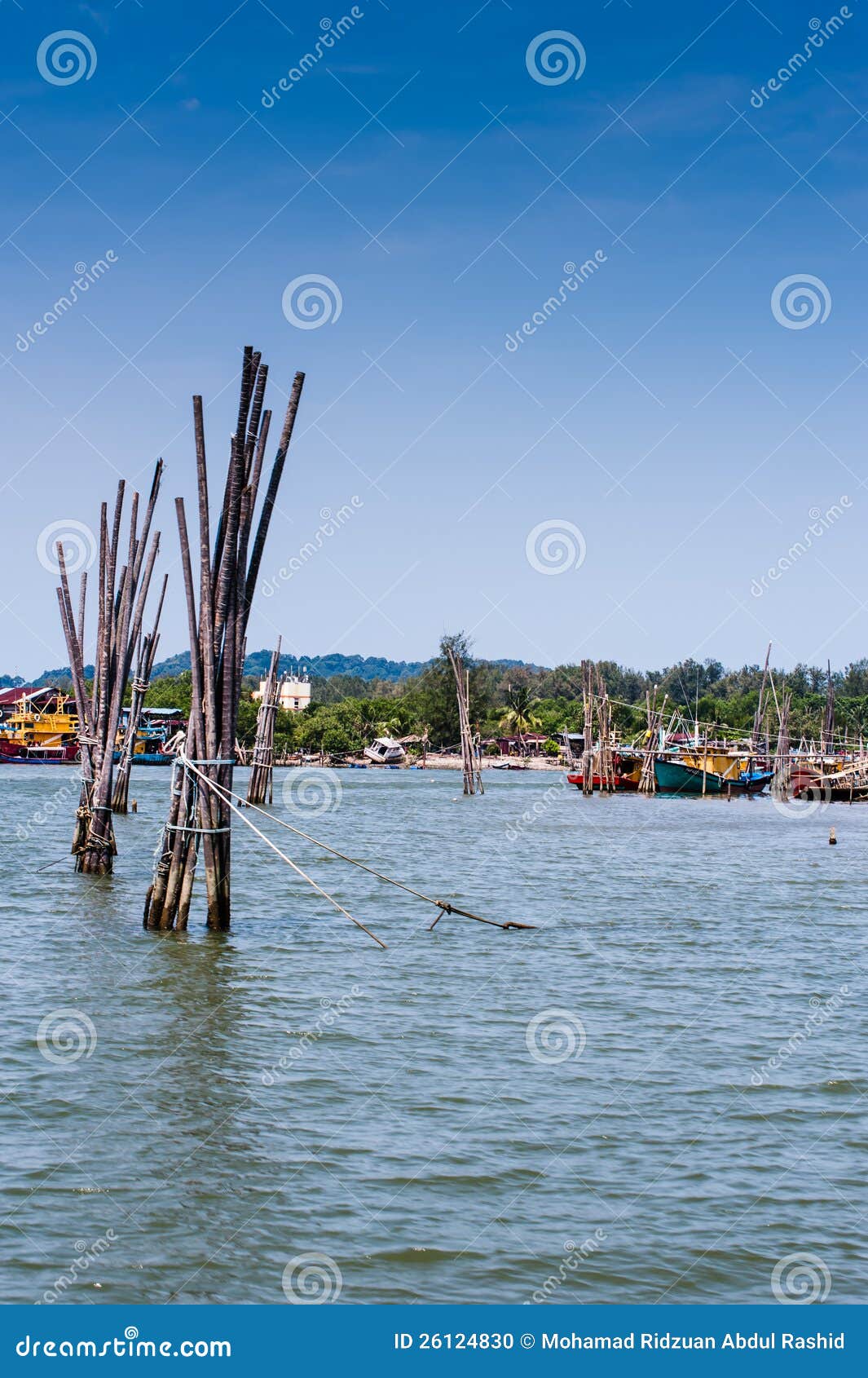 Poles in water stock photo. Image of boats, harbor, anchor - 26124830