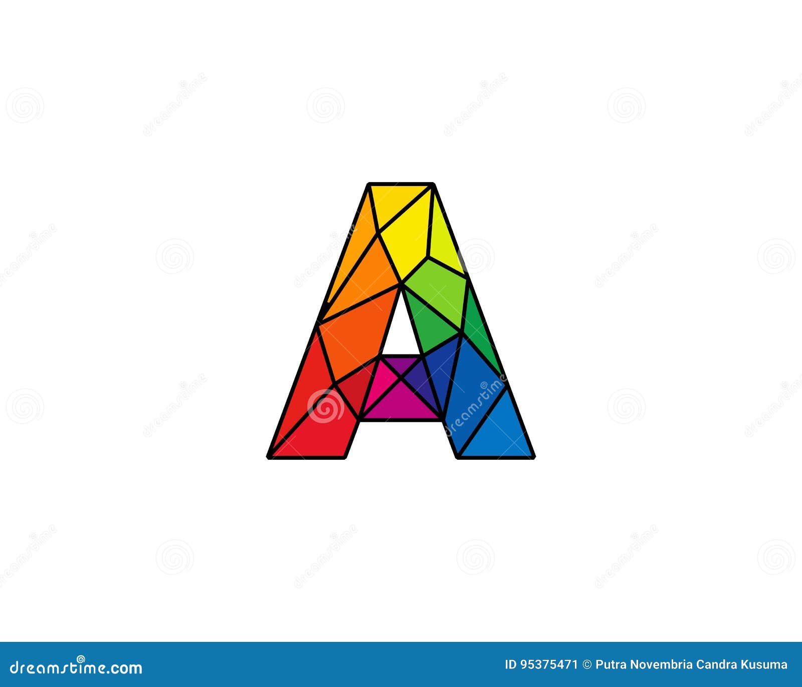 Poli Icona Bassa Variopinta Logo Design Element Illustrazione ...