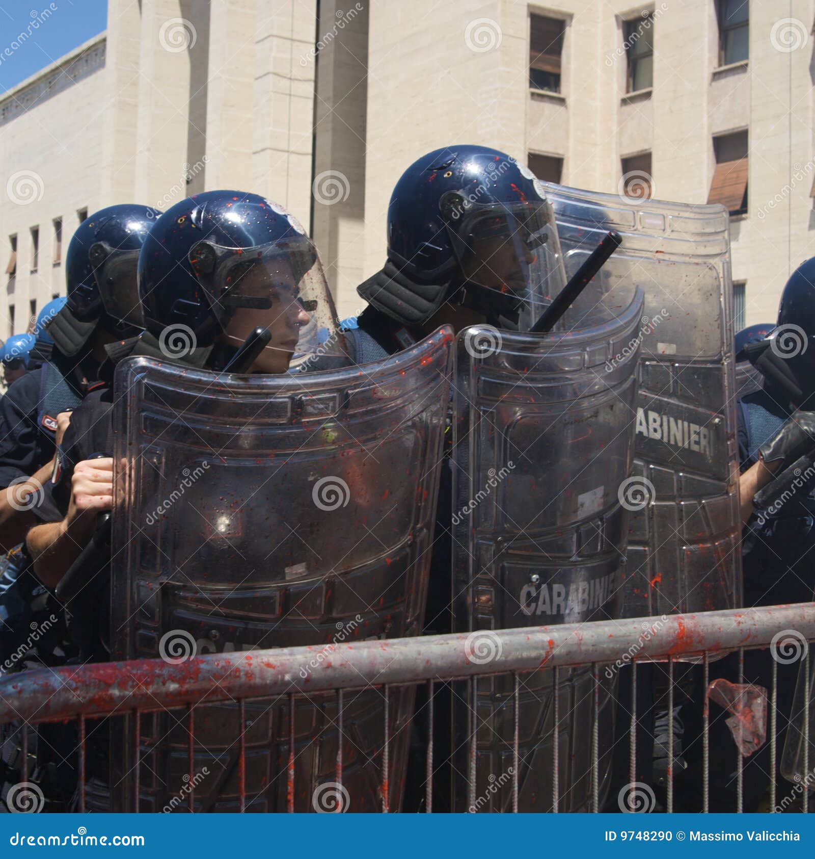Riot Police Shield Wall