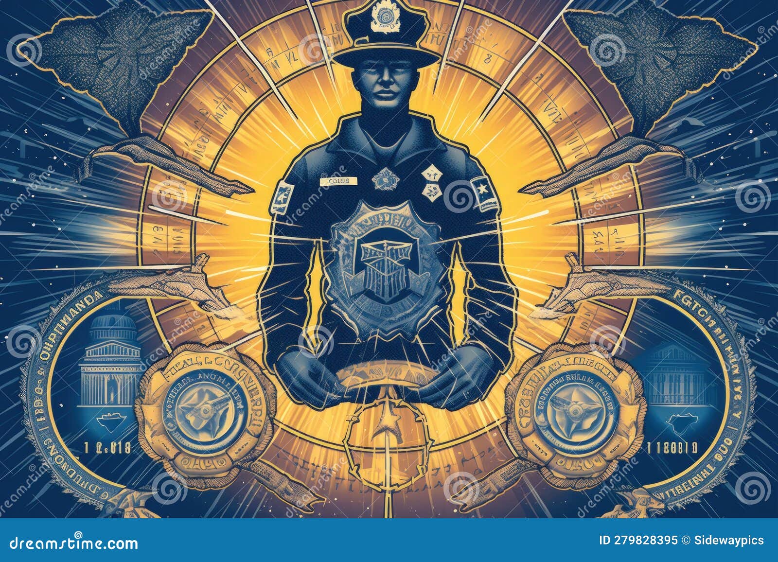 Police Accountability - Generative AI Stock Illustration - Illustration ...