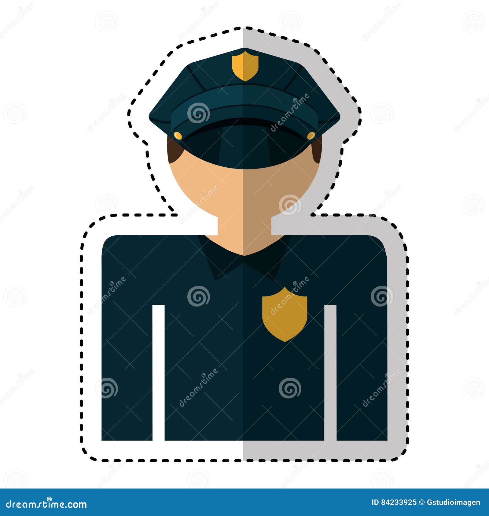 Police Agent Avatar Character Stock Illustration - Illustration of ...
