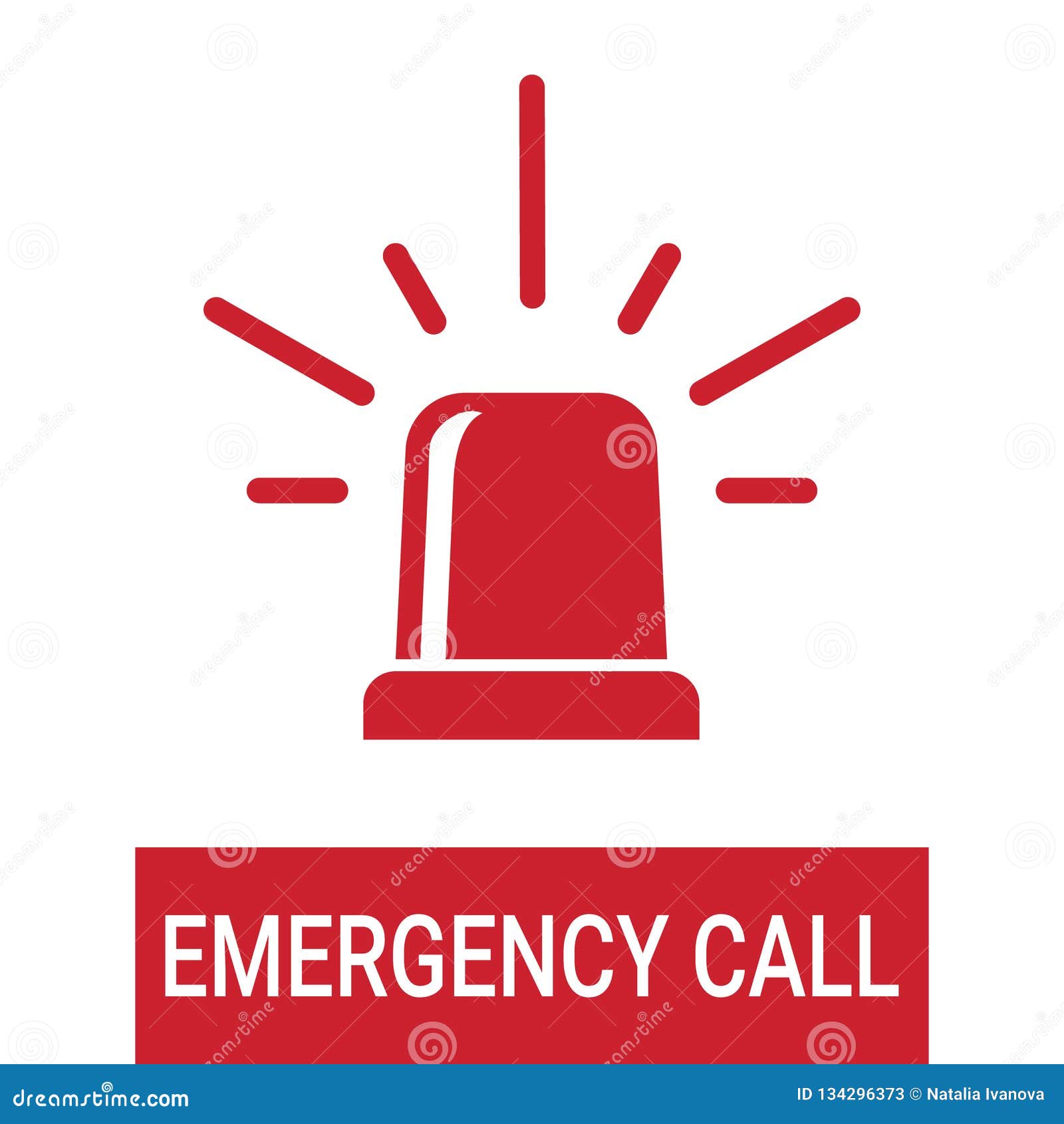 Police or Ambulance Red Flasher Siren, Emergency Call Isolated on a ... Police or Ambulance Red Flasher Siren, Emergency Call Isolated on a ...