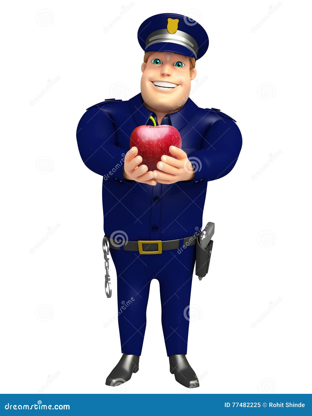 Police with Apple stock illustration. Illustration of guard - 77482225