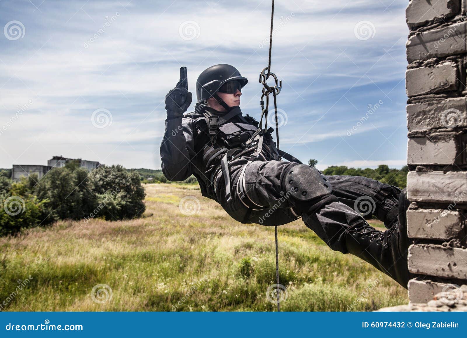 Police assault operation stock photo. Image of roping - 60974432